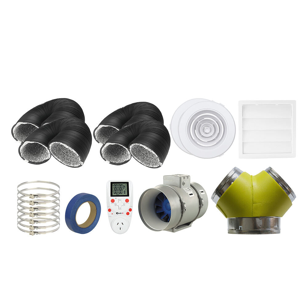 Blauberg Standard Sub Floor Ventilation Kit 4 - Up To 200m3 | 2 x Inta ...